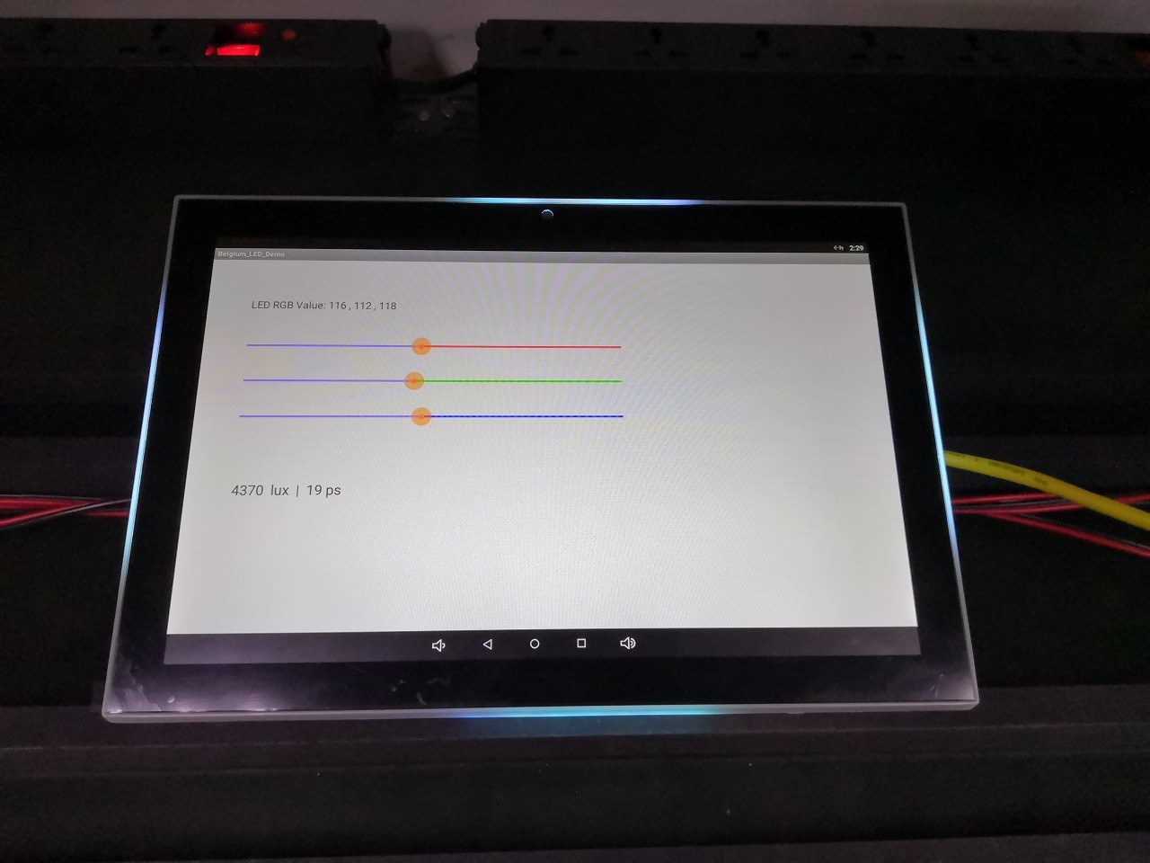 Customized LED Light Kiosk Panel Android 10" Wall Mounted POE Tablet ...