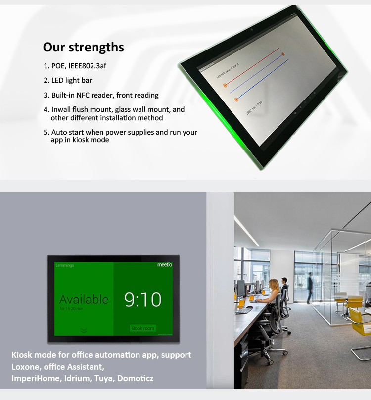 Customized RS485 Android OS Flush Wall 10 Inch Automation Touch Panel ...